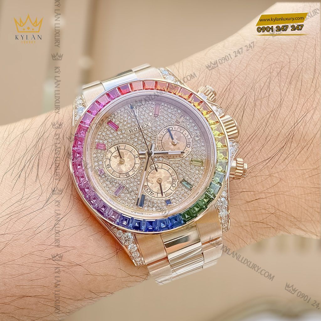 Đồng hồ Rolex Cosmograph Daytona Chronograph Rainbow Diamond 116595 ...