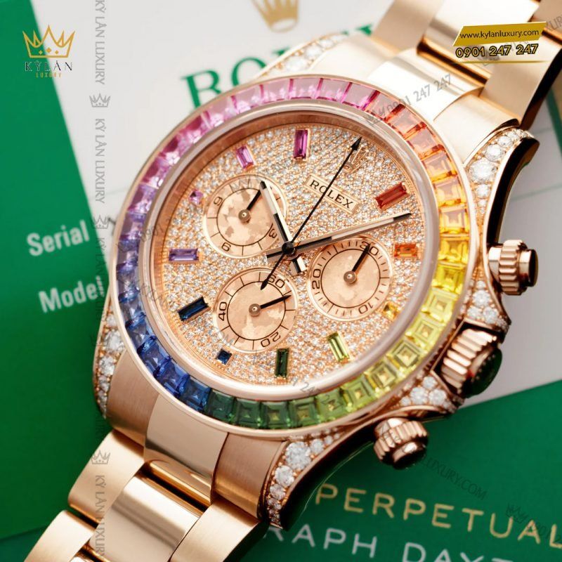 Đồng hồ Rolex Cosmograph Daytona Chronograph Rainbow Diamond 116595 ...