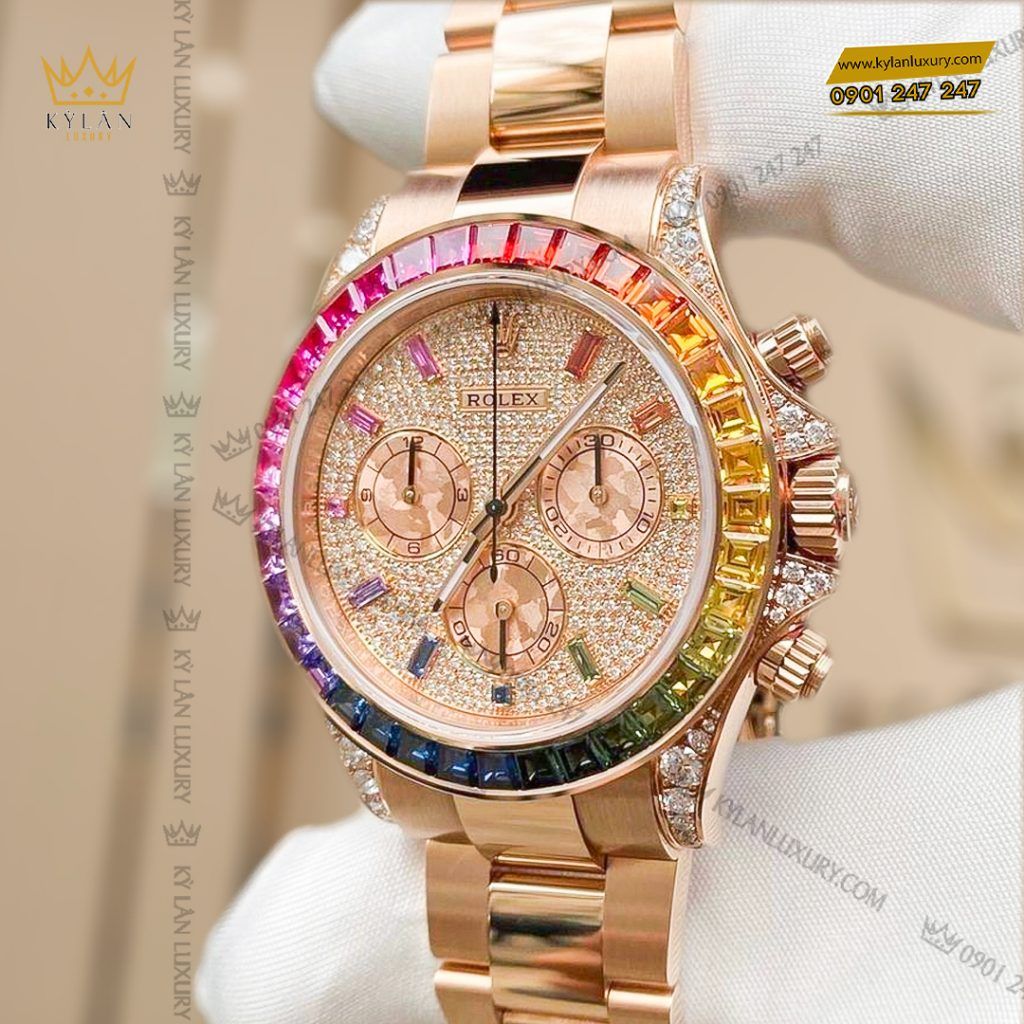 Đồng hồ Rolex Cosmograph Daytona Chronograph Rainbow Diamond 116595 ...