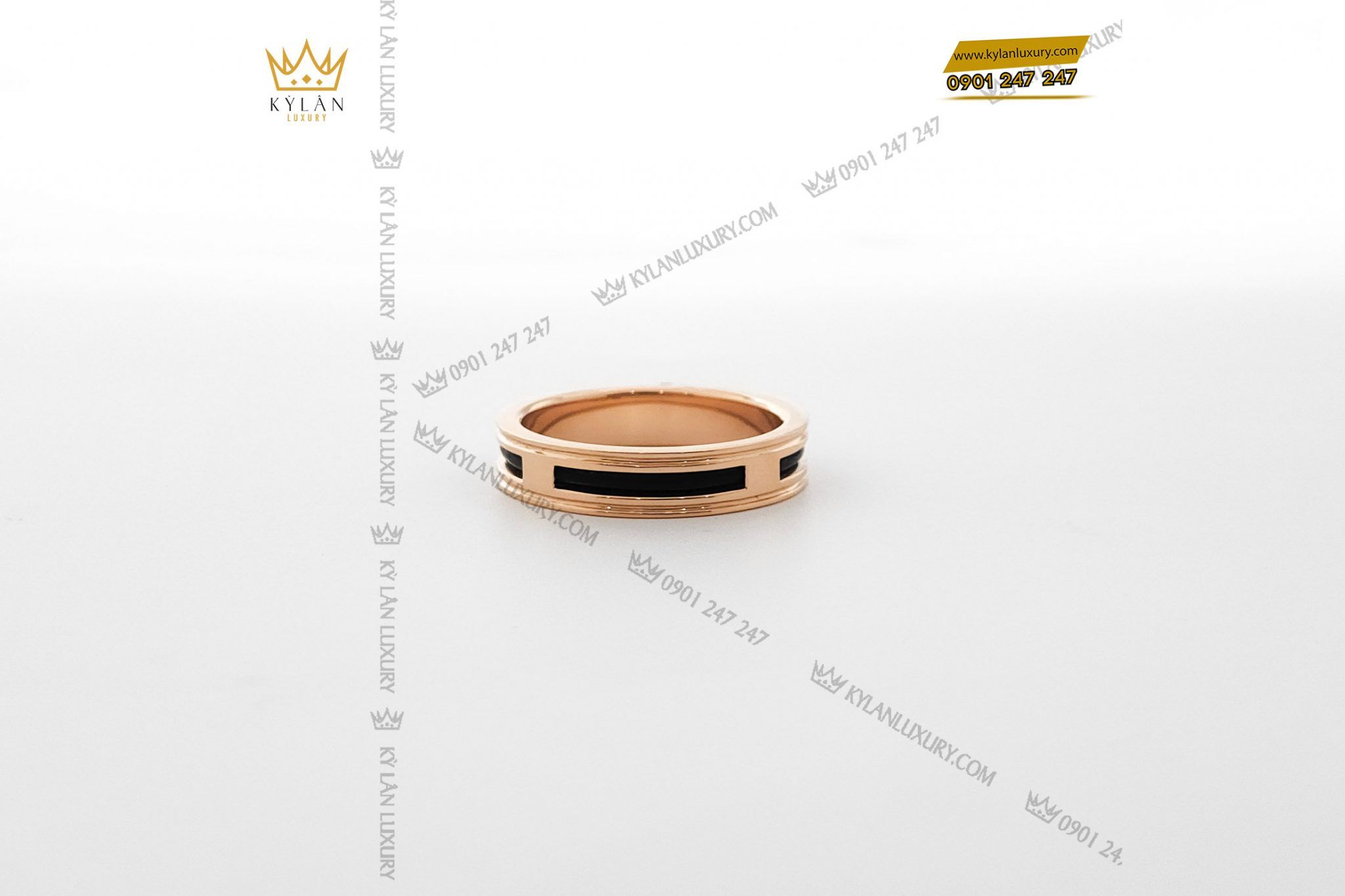 Nhẫn lông voi vàng nguyên khối 18k Au750 - Kỳ Lân Luxury