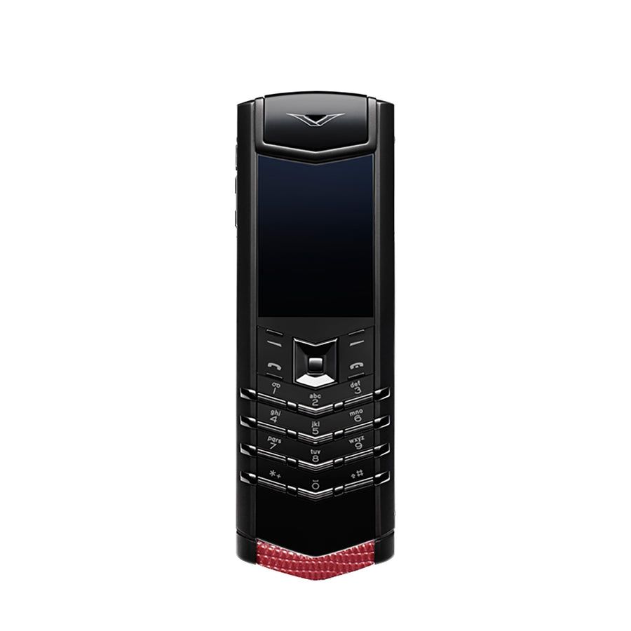 Vertu Signature V - Pure Black Lizard Red - Kỳ Lân Luxury